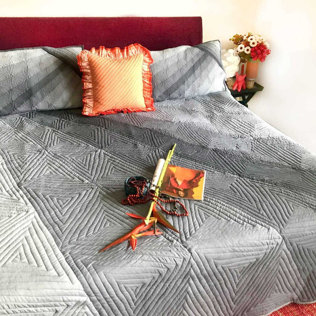 Kimberley Copenhagen Melange Patchwork Quilted Bedcover Set – Karmadori Private Limited