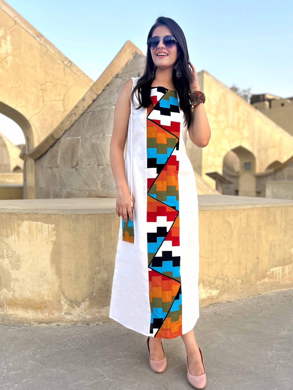 Mandisa Masai Mara Hand Woven Cotton Patchwork Dress – Karmadori ...
